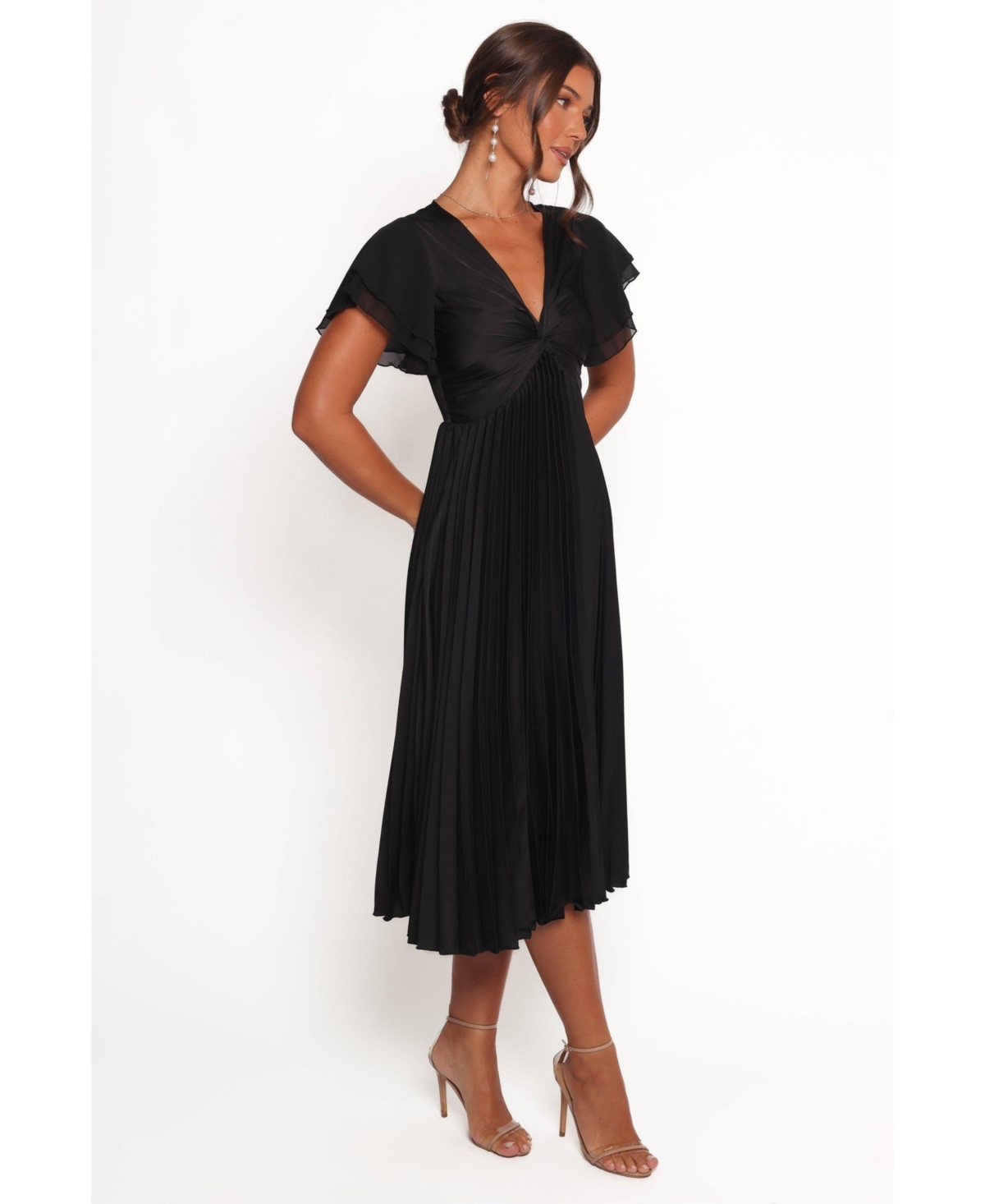 Click here for Petal and Pup Womens Nova Flutter Sleeve Midi Dres... prices