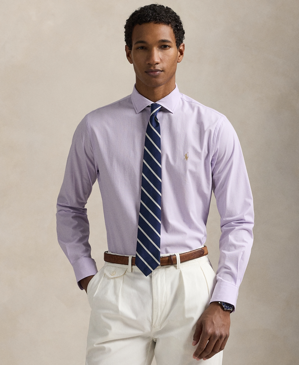 Click here for Polo Ralph Lauren Mens Classic-Fit Plaid Stretch P... prices