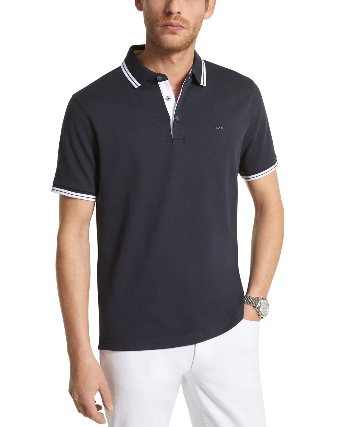 Click here for Michael Kors Mens Greenwich Polo Shirt - Midnight prices