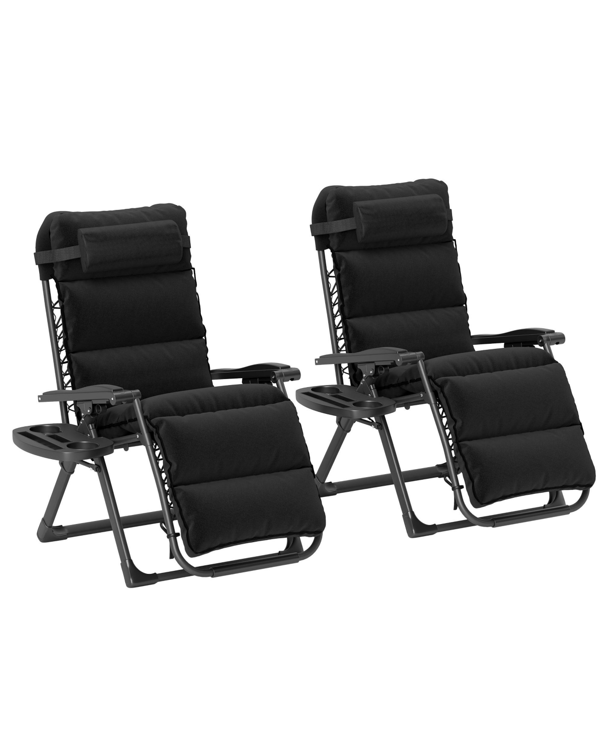 Click here for Outsunny Zero Gravity Lounge Chair Set Padded Outd... prices
