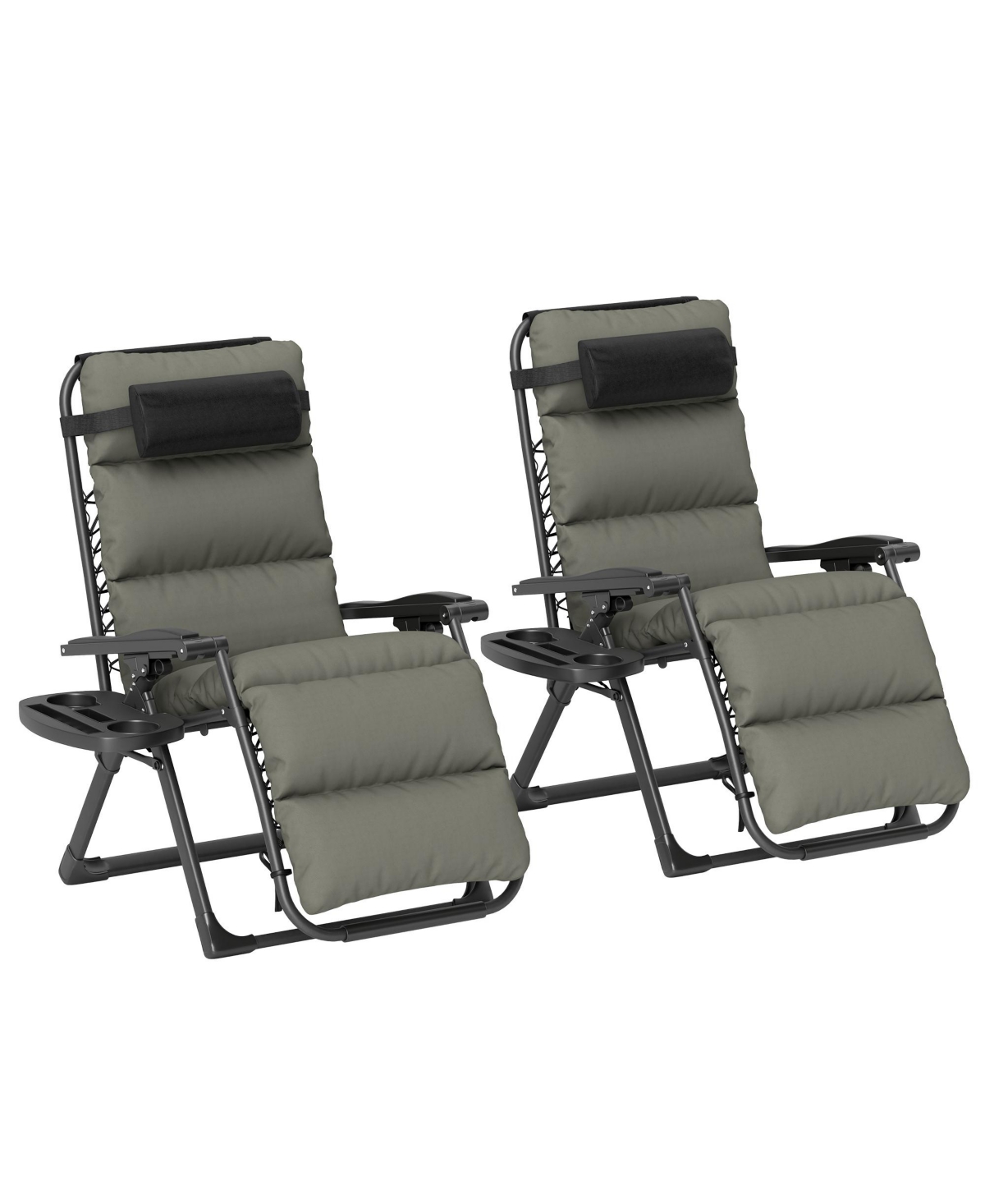 Click here for Outsunny Zero Gravity Lounge Chair Set Padded Outd... prices