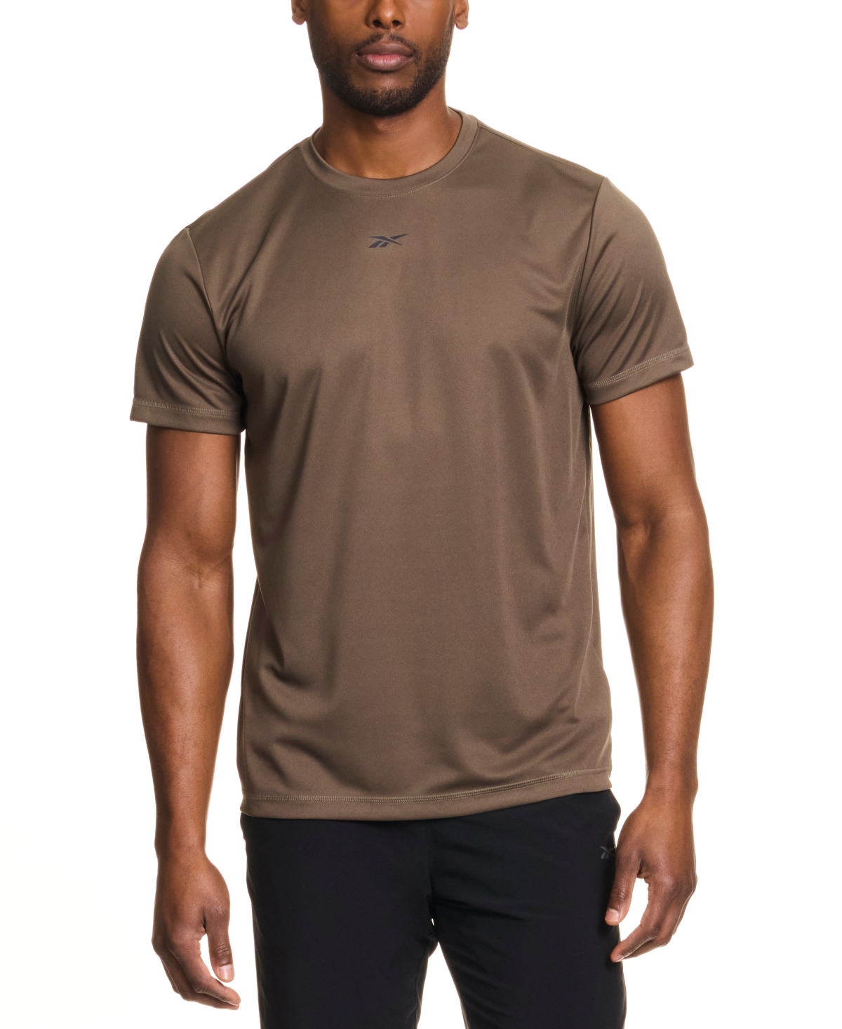 Click here for Reebok Mens Tech Regular-Fit Logo T-Shirt - Army G... prices
