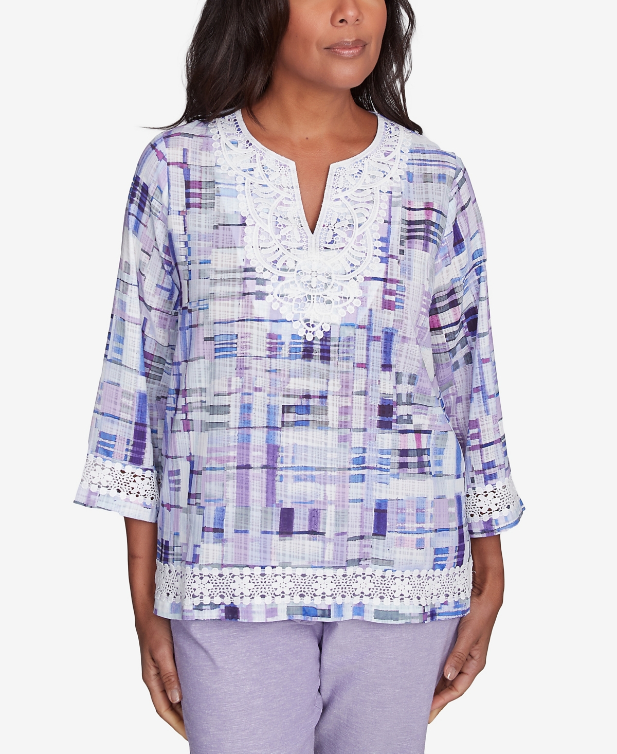Click here for Alfred Dunner Petite Crystal Springs Watercolor Pl... prices