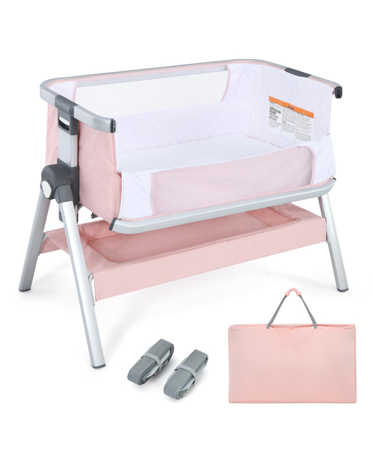 Click here for Baby Bassinet Bedside Sleeper with Storage Basket... prices