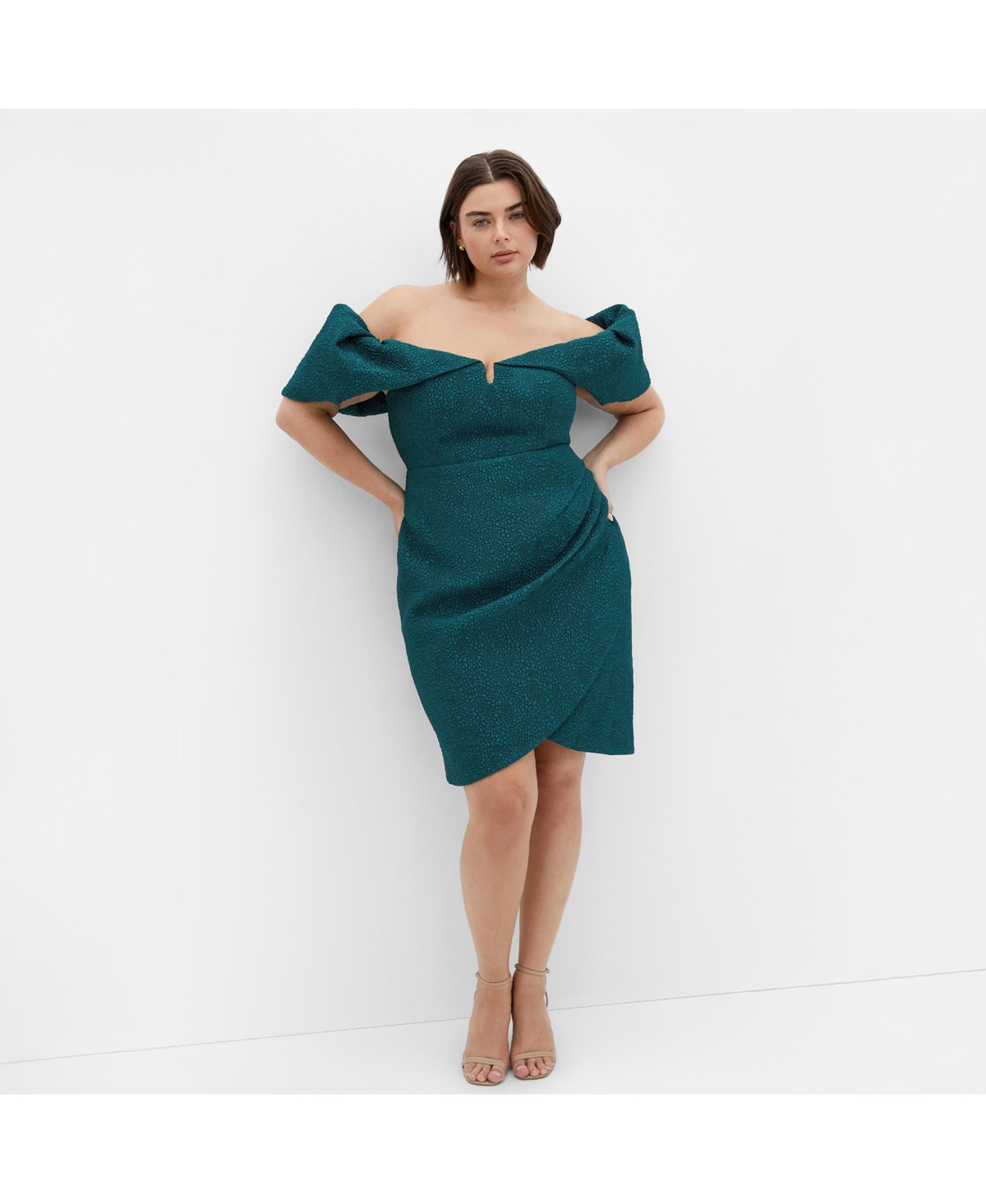 Click here for City Chic Plus Size Jez Dress - Emerald prices