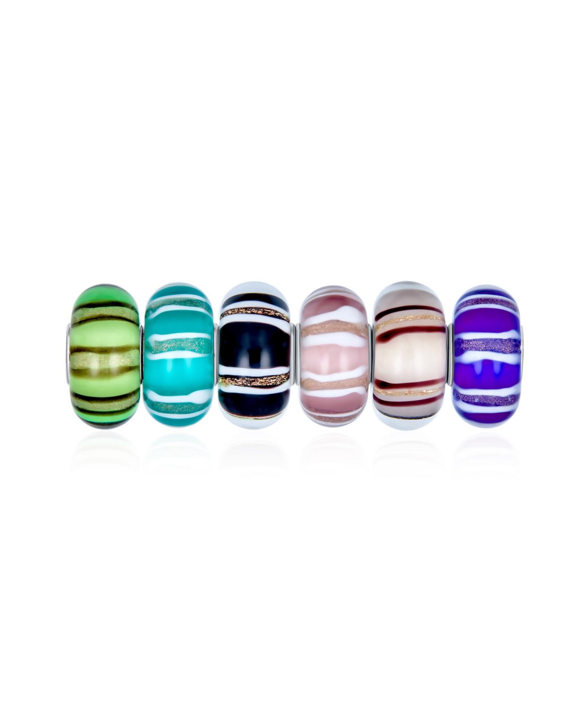 Click here for Bling Jewelry Multi Colors Set of 6 Sterling Silve... prices
