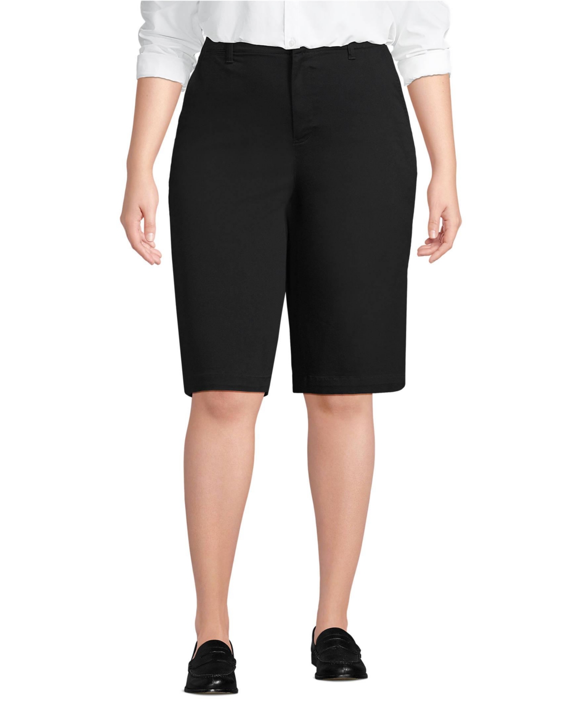 Click here for Lands End Womens Classic 12" Chino Shorts - B... prices