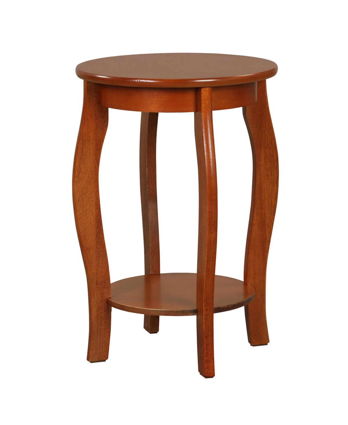 Click here for 15 Inch 2-Tier Round End Table with Storage Shelf... prices