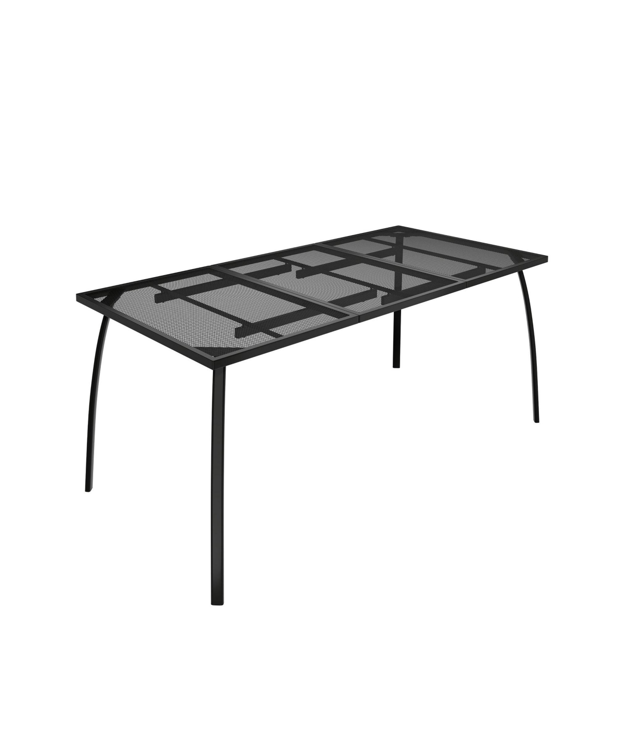 Click here for 65 in Rectangle Metal Patio Outdoor Dining Table -... prices