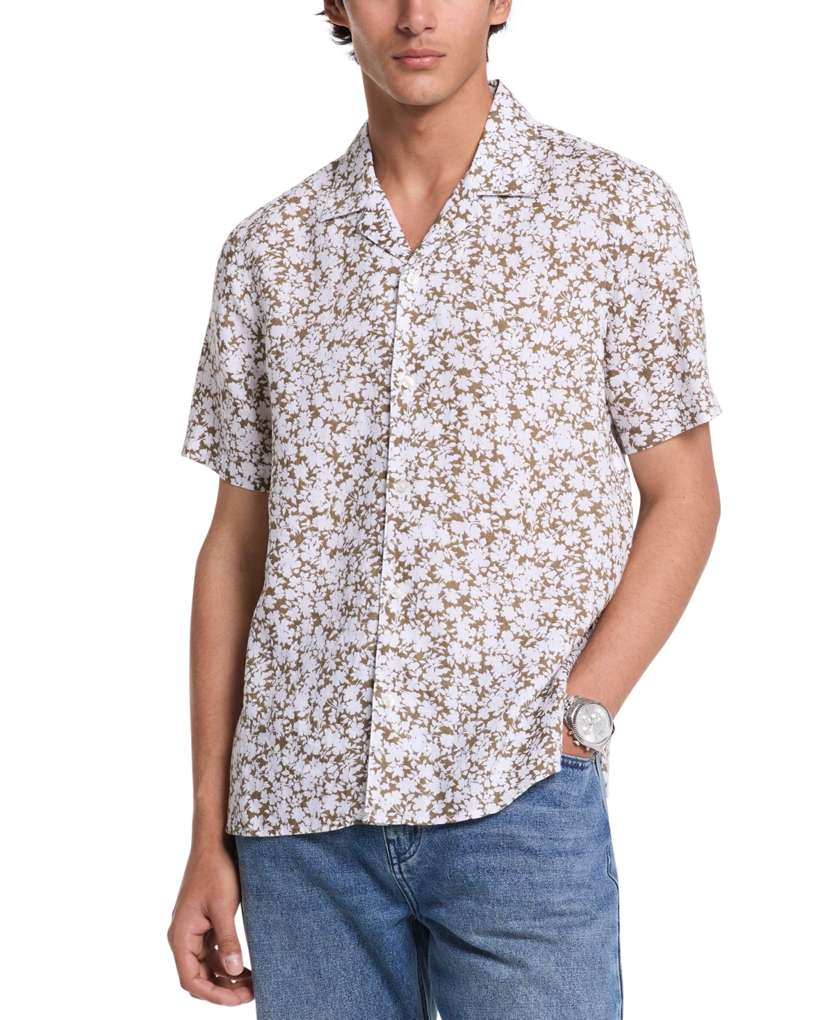 Click here for Michael Kors Mens Relaxed-Fit Floral Shirt - Safar... prices