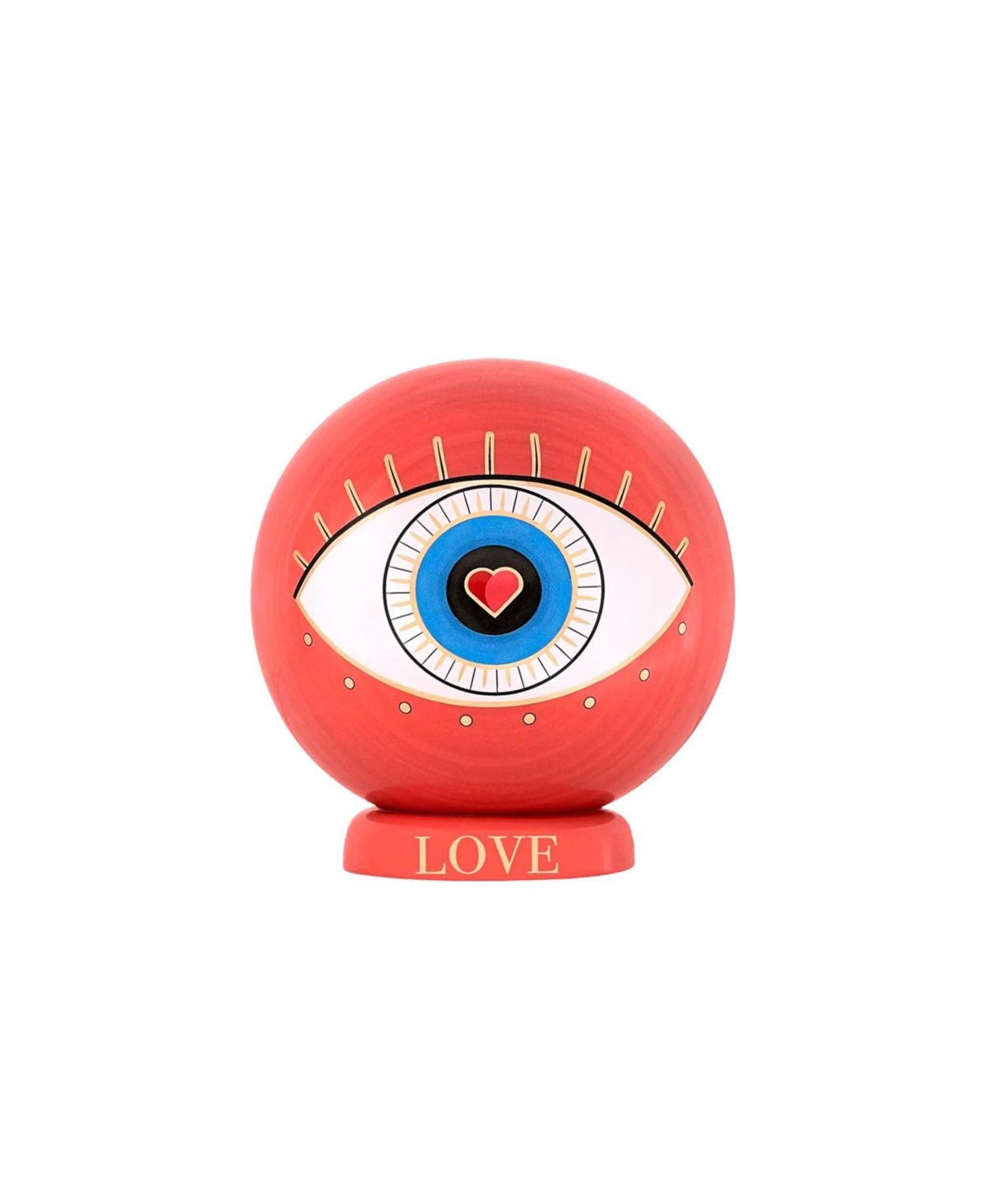 Click here for Power of Love - Evil Eye Heart Statue - Pink/white... prices
