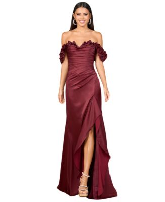 Lara Women's Off Shoulder Crepe Gown - Macy's