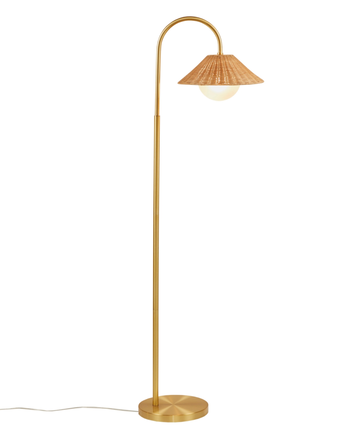 Click here for Ink+Ivy 66 Laguna Rattan Weave Shade Iron Floor La... prices