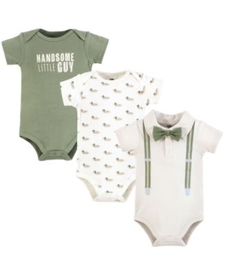 Hudson Baby Baby Boys Hudson Cotton Bodysuits, Mallard Polo, Preemie ...