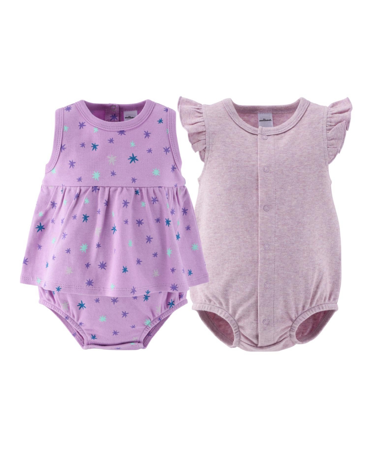 Click here for The Peanutshell Baby Girls Rompers - Lilac Stars... prices