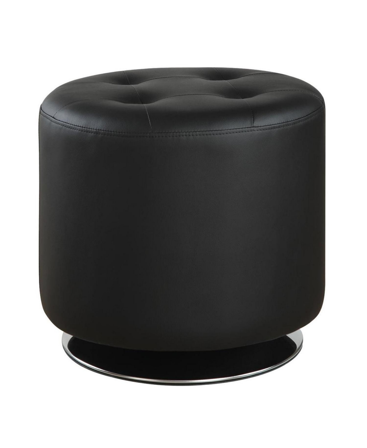 Click here for Tufted Round Swivel Ottoman in Leather for Living... prices