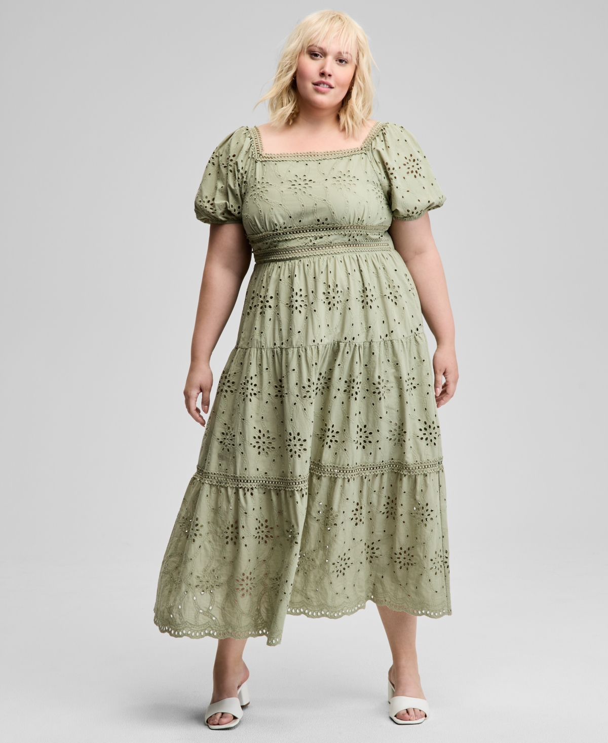 Click here for And Now This Trendy Plus Size Eyelet Embroidered C... prices