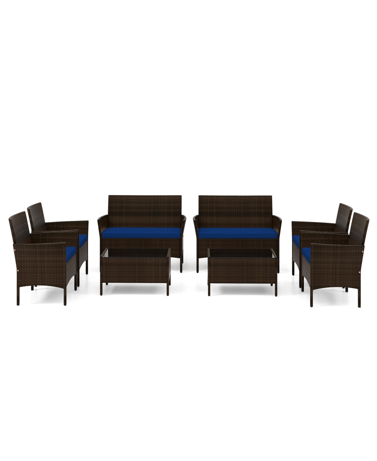 Click here for Gymax 8 Piece Outdoor Wicker Furniture Set Patio R... prices