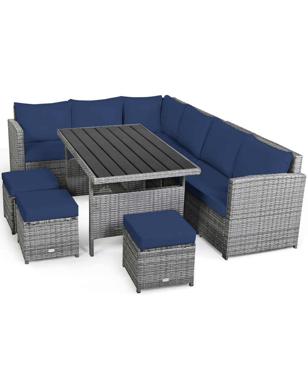 Click here for Gymax 7 Piece Outdoor Rattan Sectional Sofa Set Pa... prices