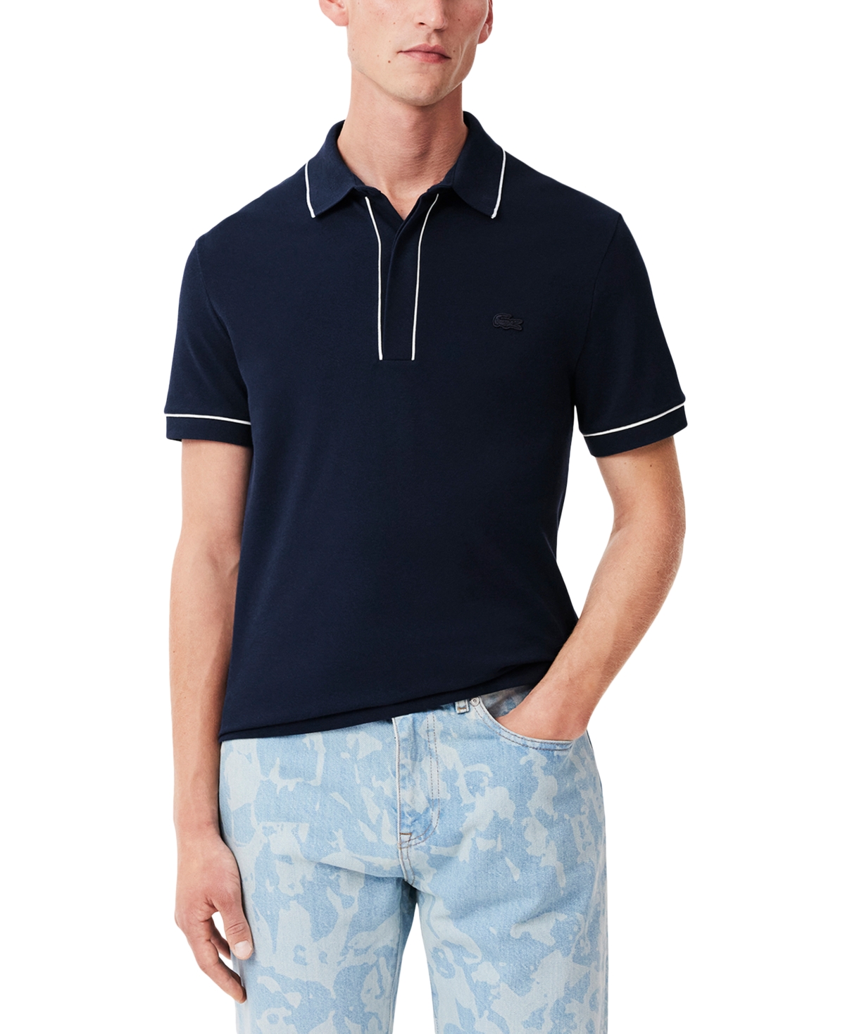 Click here for Lacoste Mens Regular-Fit Tipped Polo Shirt - 166 N... prices