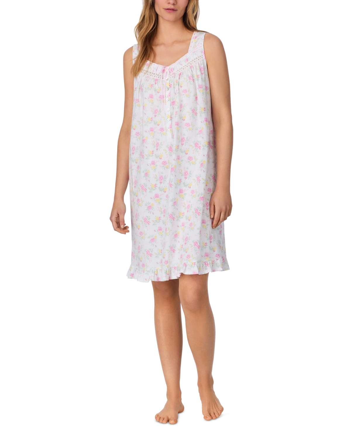 Click here for Eileen West Womens Cotton Sleeveless Floral Nightg... prices