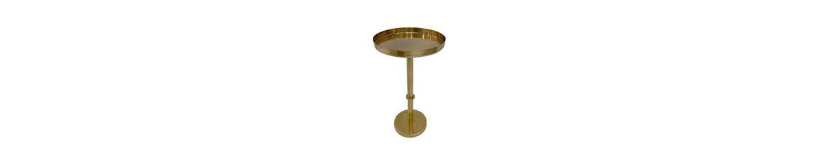 Click here for Modern Iron Side Table with Round Tray Top and Col... prices