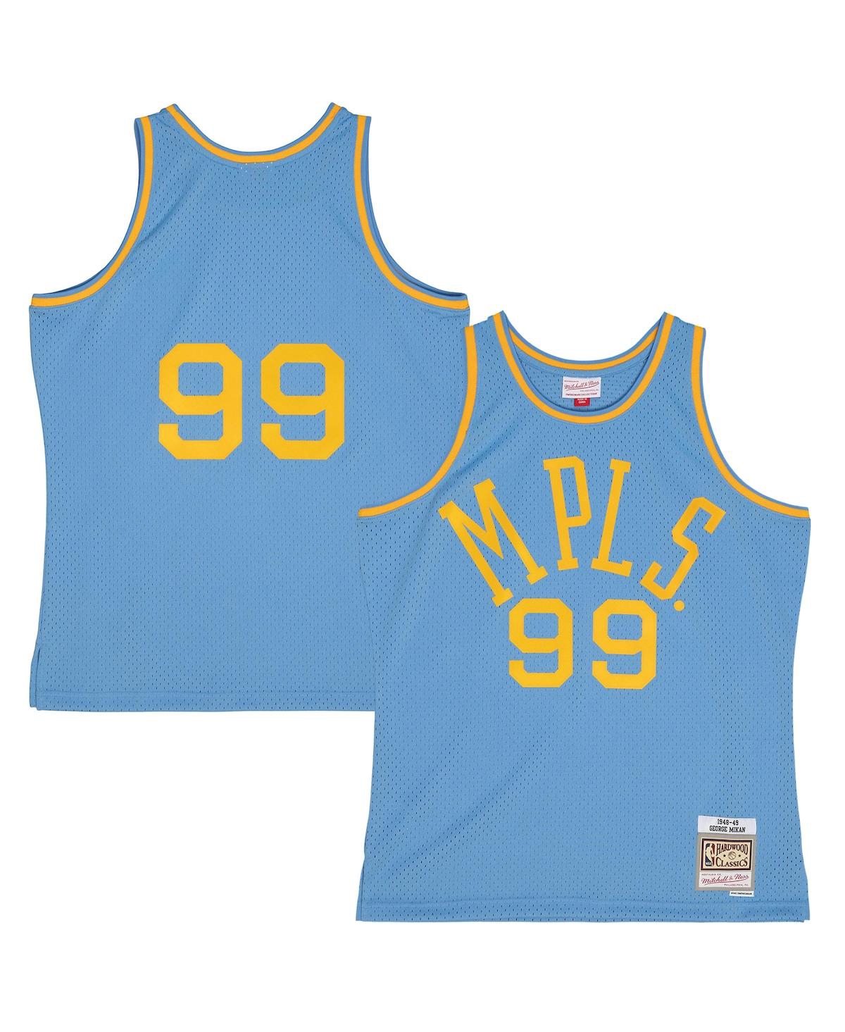 Click here for Mitchell & Ness Mens George Mikan Light Blue Minne... prices