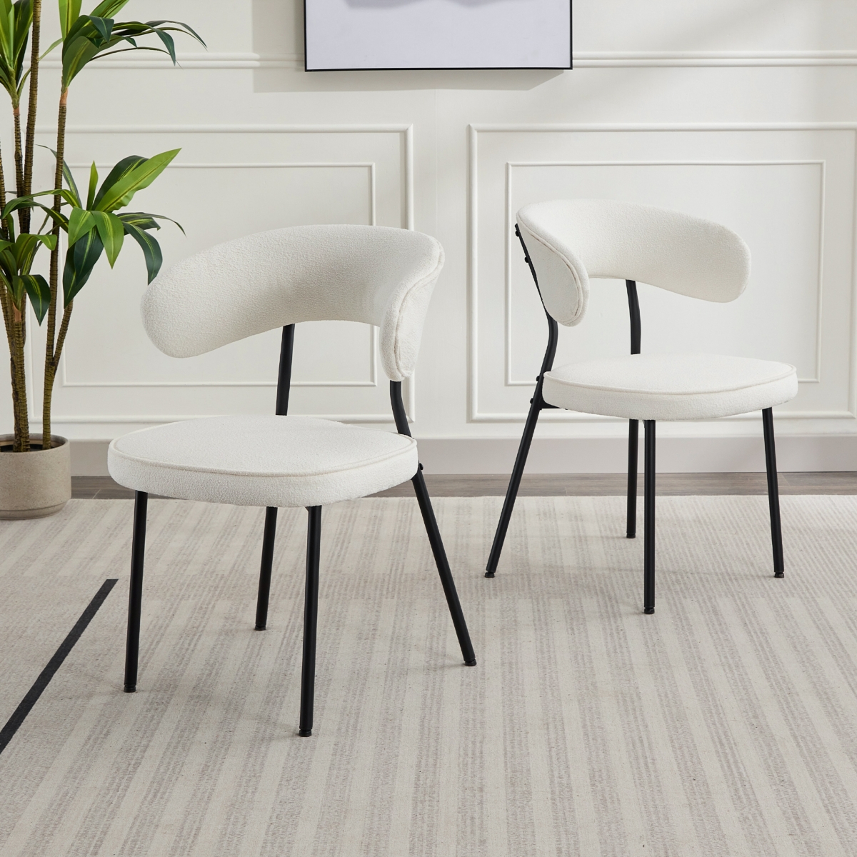 Click here for Dyhome Dining Chairs with Curved Backrest  Modern... prices