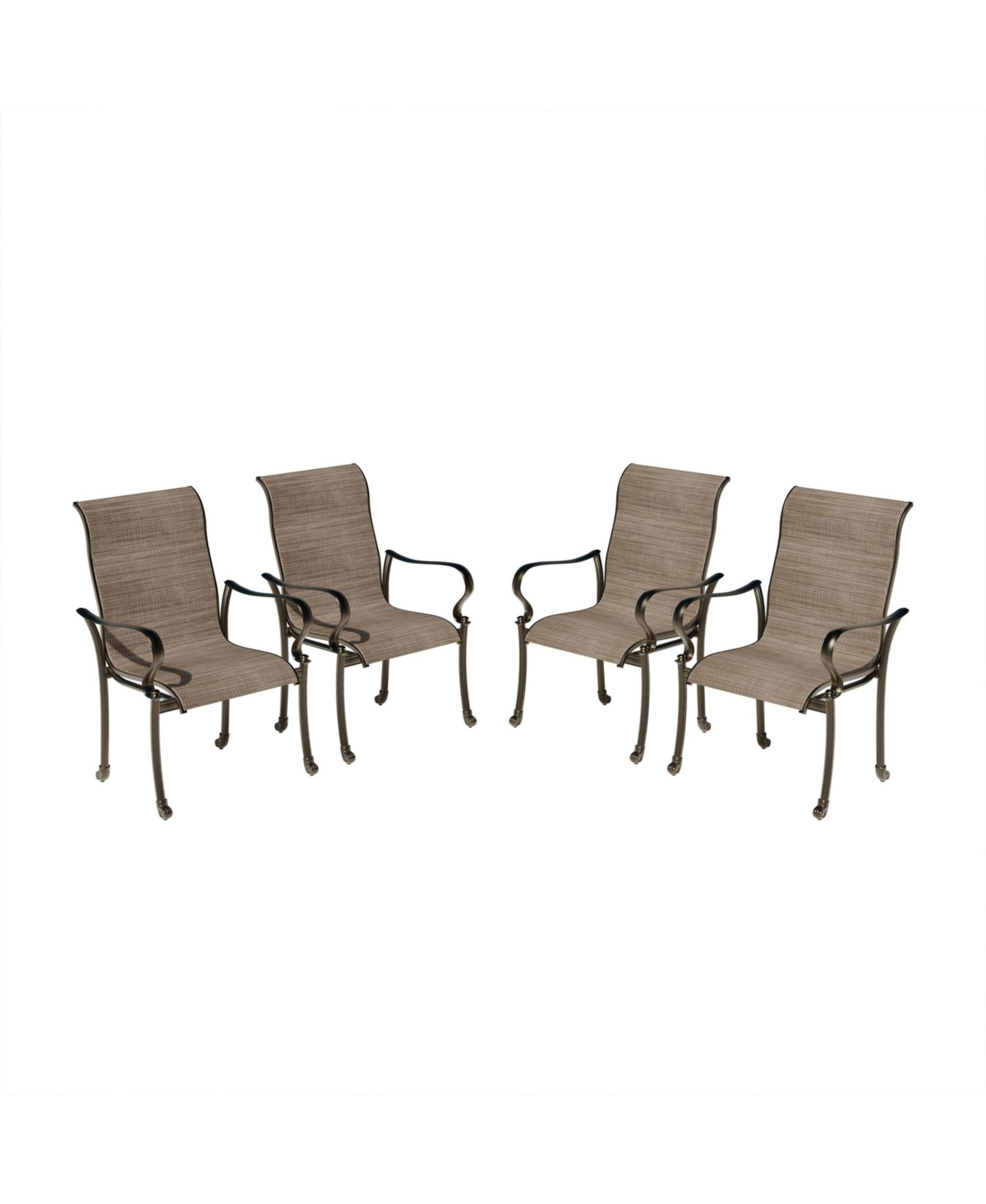 Click here for Mondawe Outdoor Cast Aluminum Dining Chair with Te... prices
