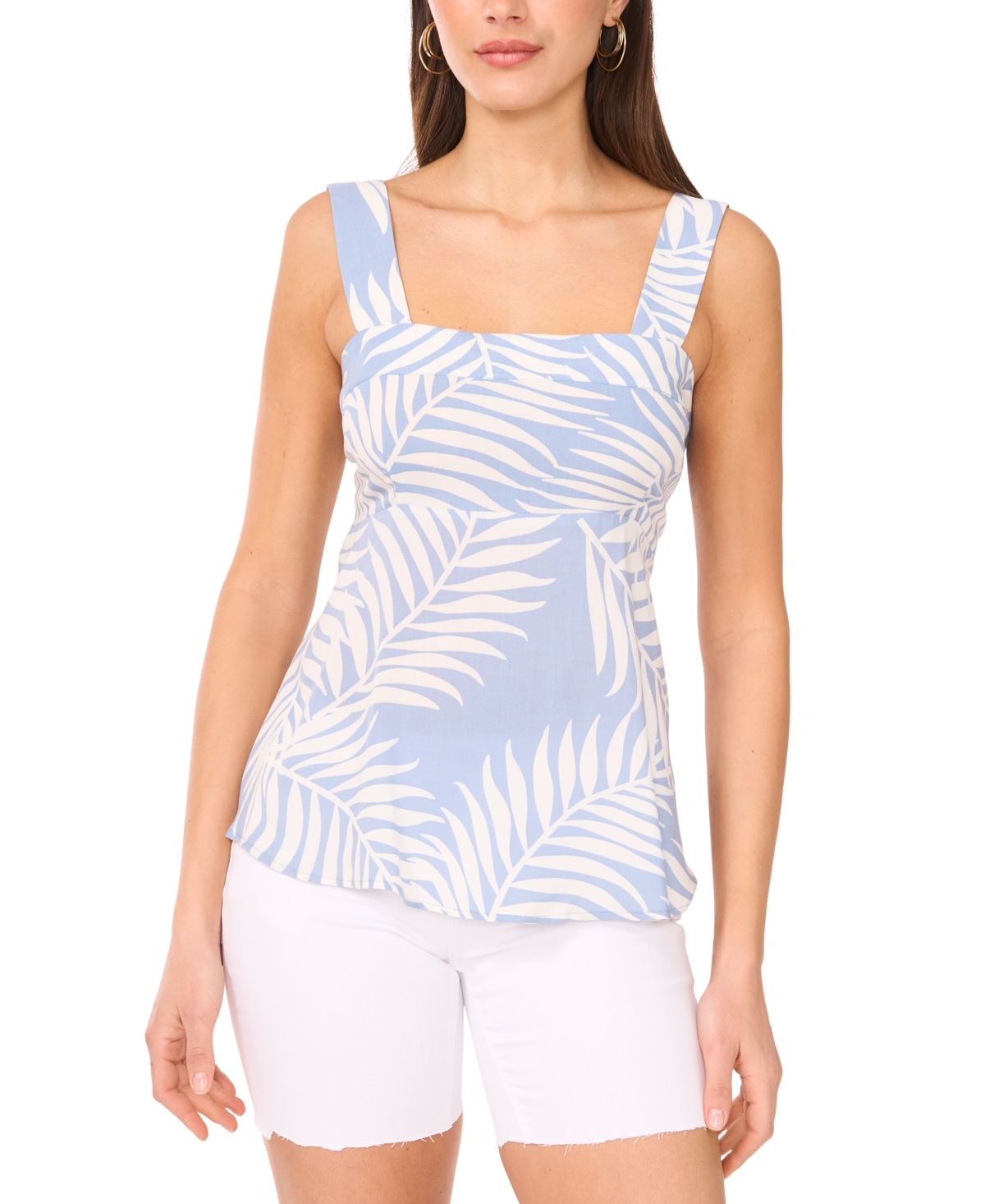 Click here for Vince Camuto Womens Tropical-Print Square-Neck Smo... prices