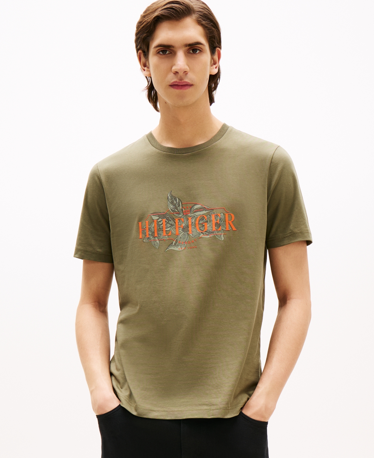 Click here for Tommy Hilfiger Mens Tropical Floral Logo T-Shirt -... prices