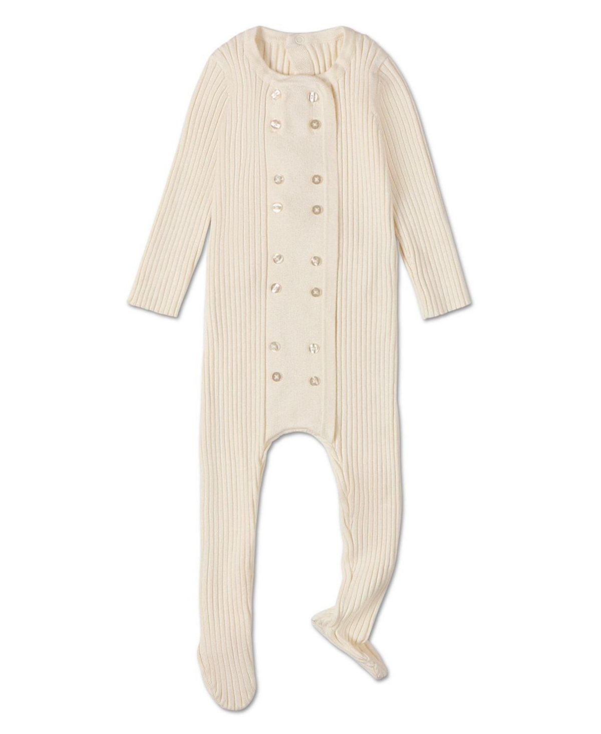 Click here for MeMoi Baby Boys Sweater Rib Footie - Winter white prices