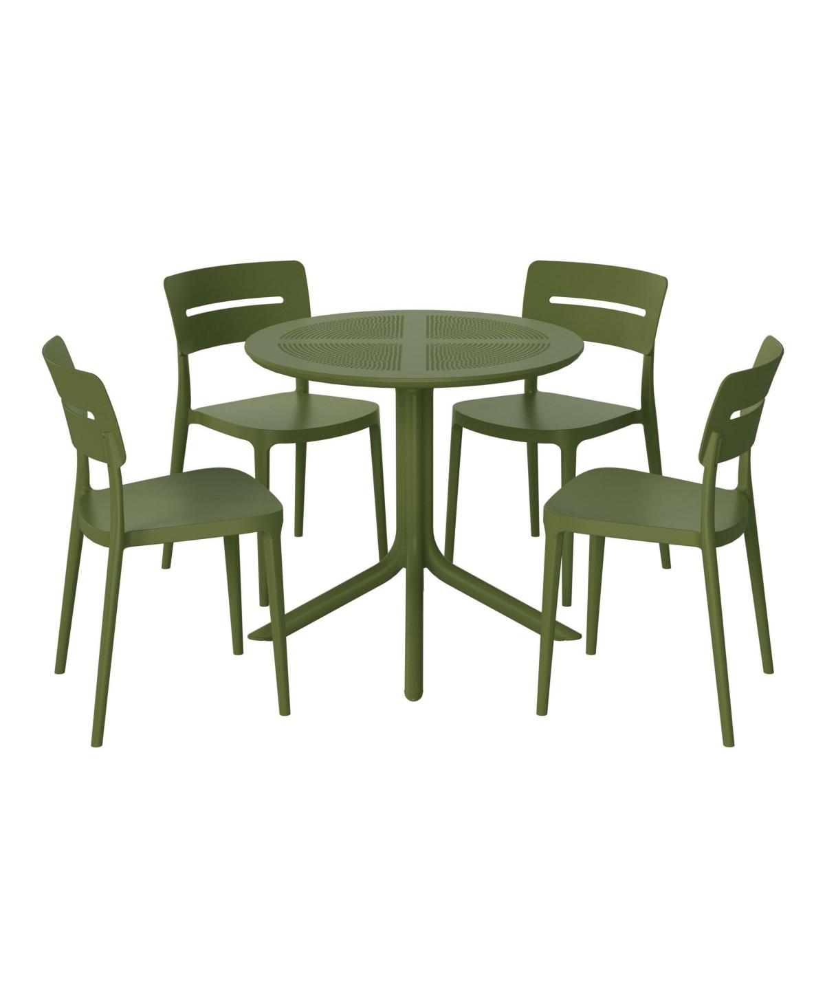 Click here for Modern 5-Piece Resin Round Patio Dining Table Set... prices