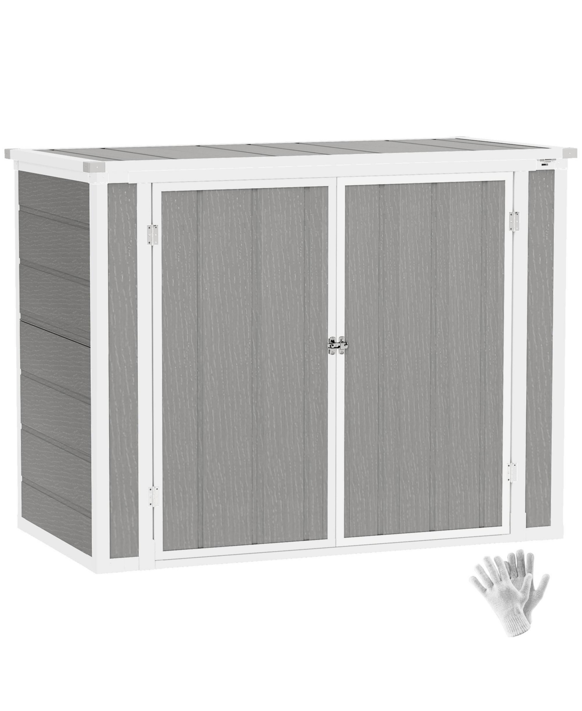 Click here for Outsunny 4.7 x 2.5FT Outdoor Storage Shed for Tras... prices