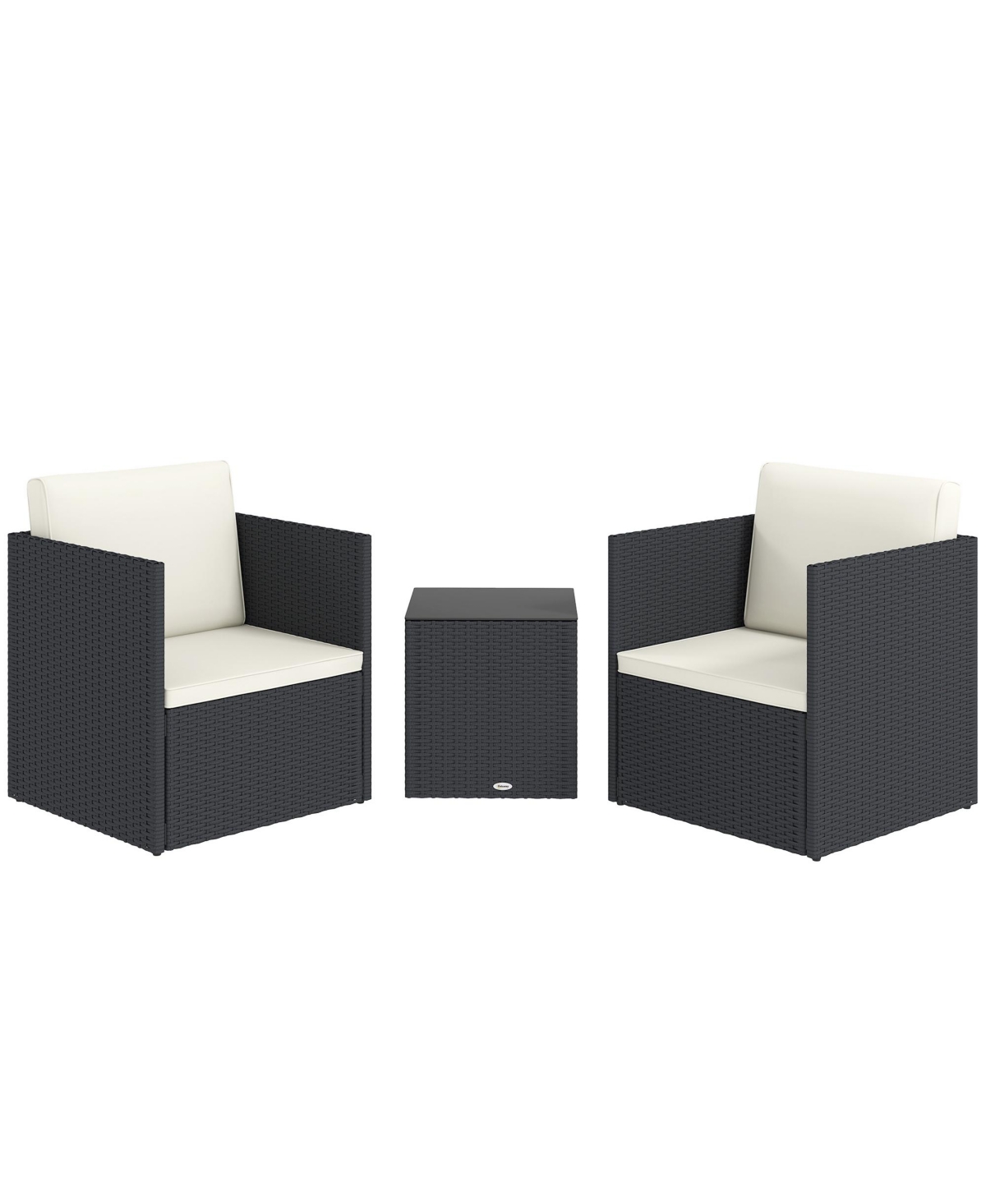 Click here for Outsunny 3 Piece Patio Furniture Set  Wicker Conve... prices