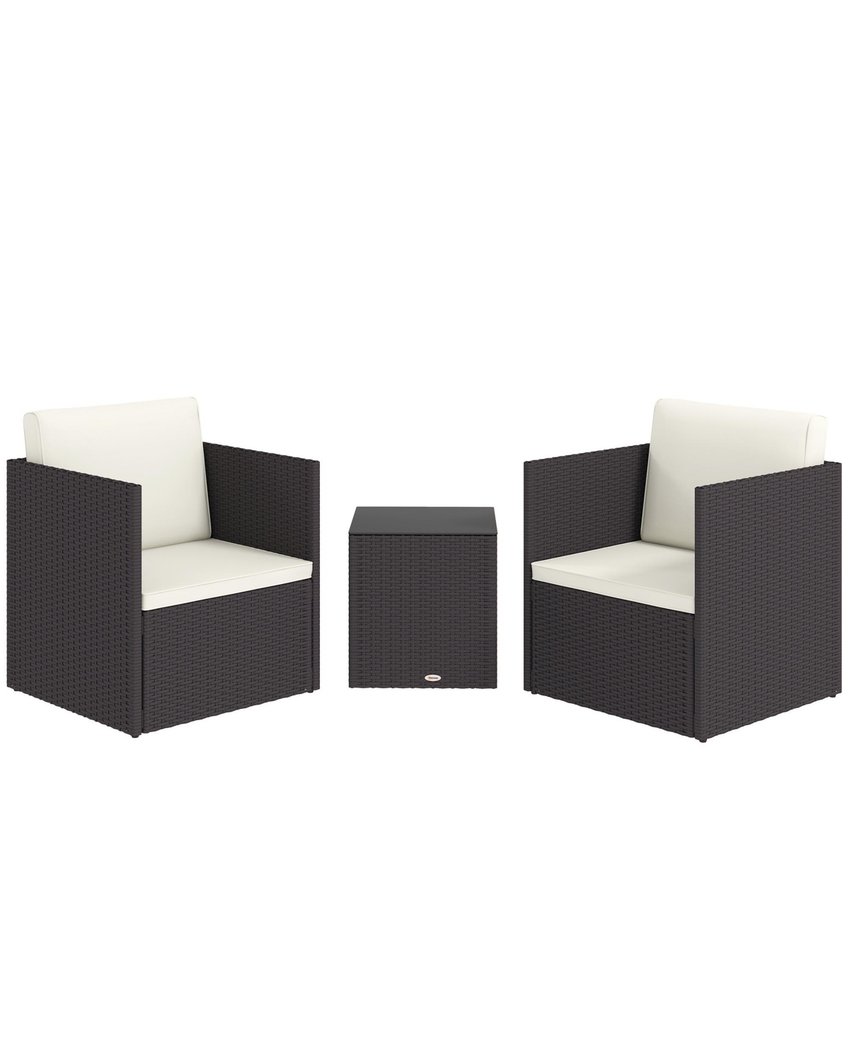 Click here for Outsunny 3 Piece Patio Furniture Set  Wicker Conve... prices