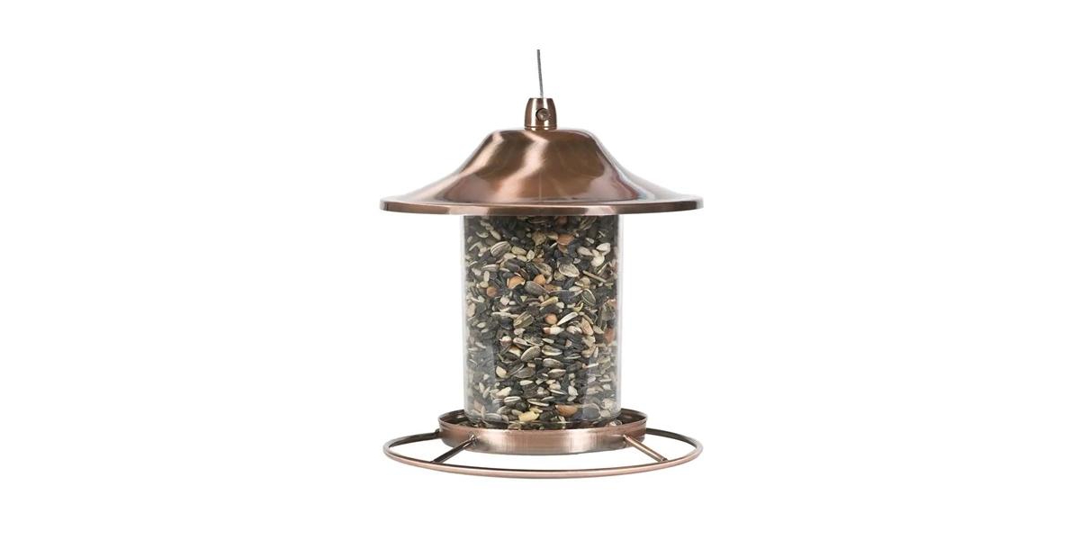 Click here for Copper Bird Feeder with Plastic Seed Reservoir Tub... prices