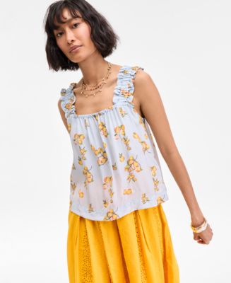 On 34th Women's Ruffle-Strap Tank, Exclusively at Macy's - Macy's