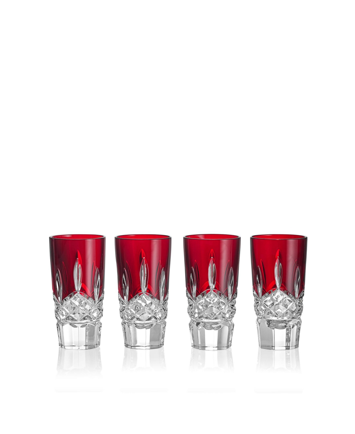 Click here for Waterford Lismore Red Shot Glass  Set of 4 - Red prices