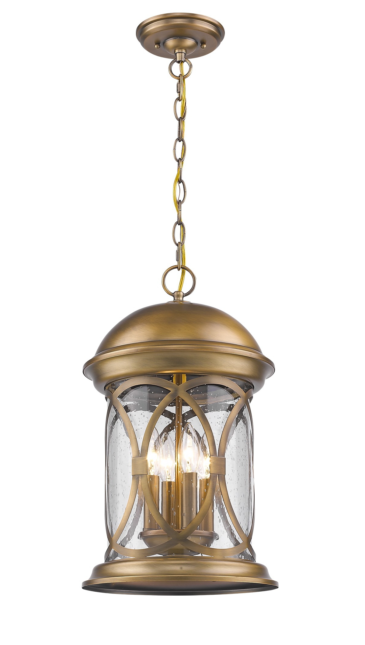 Click here for Lincoln 4-Light Antique Brass Hanging Light - Anti... prices