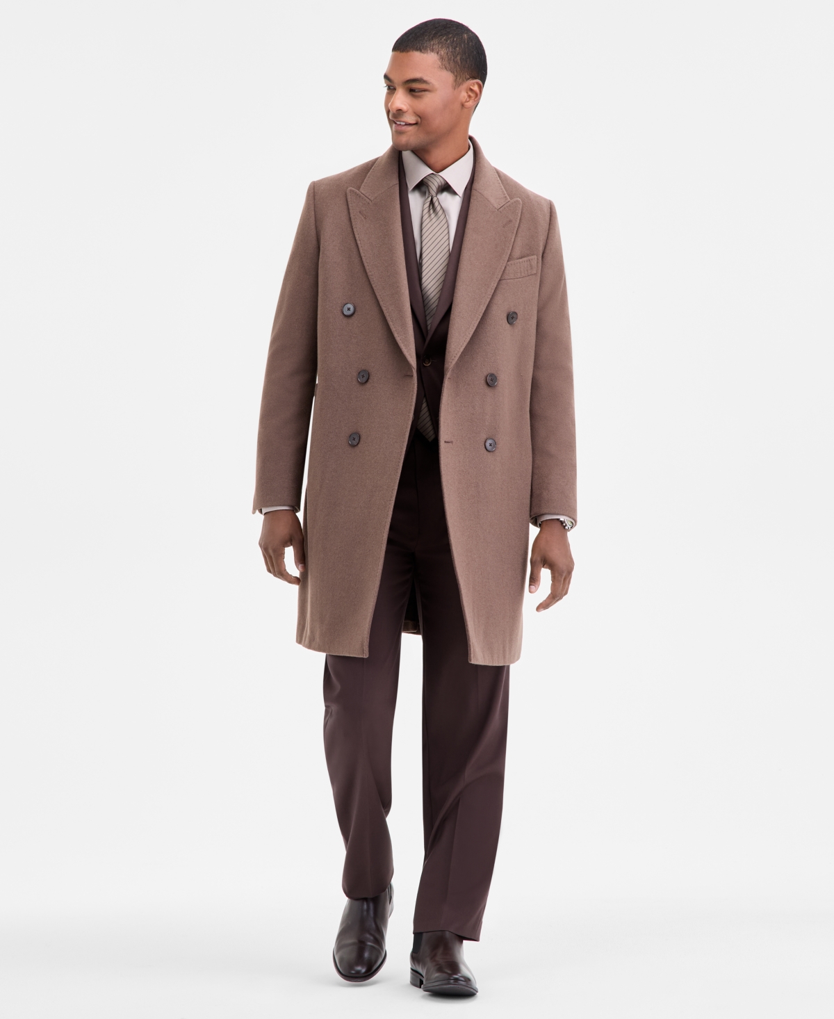 Click here for Calvin Klein Mens Classic-Fit Wool Blend Overcoat... prices