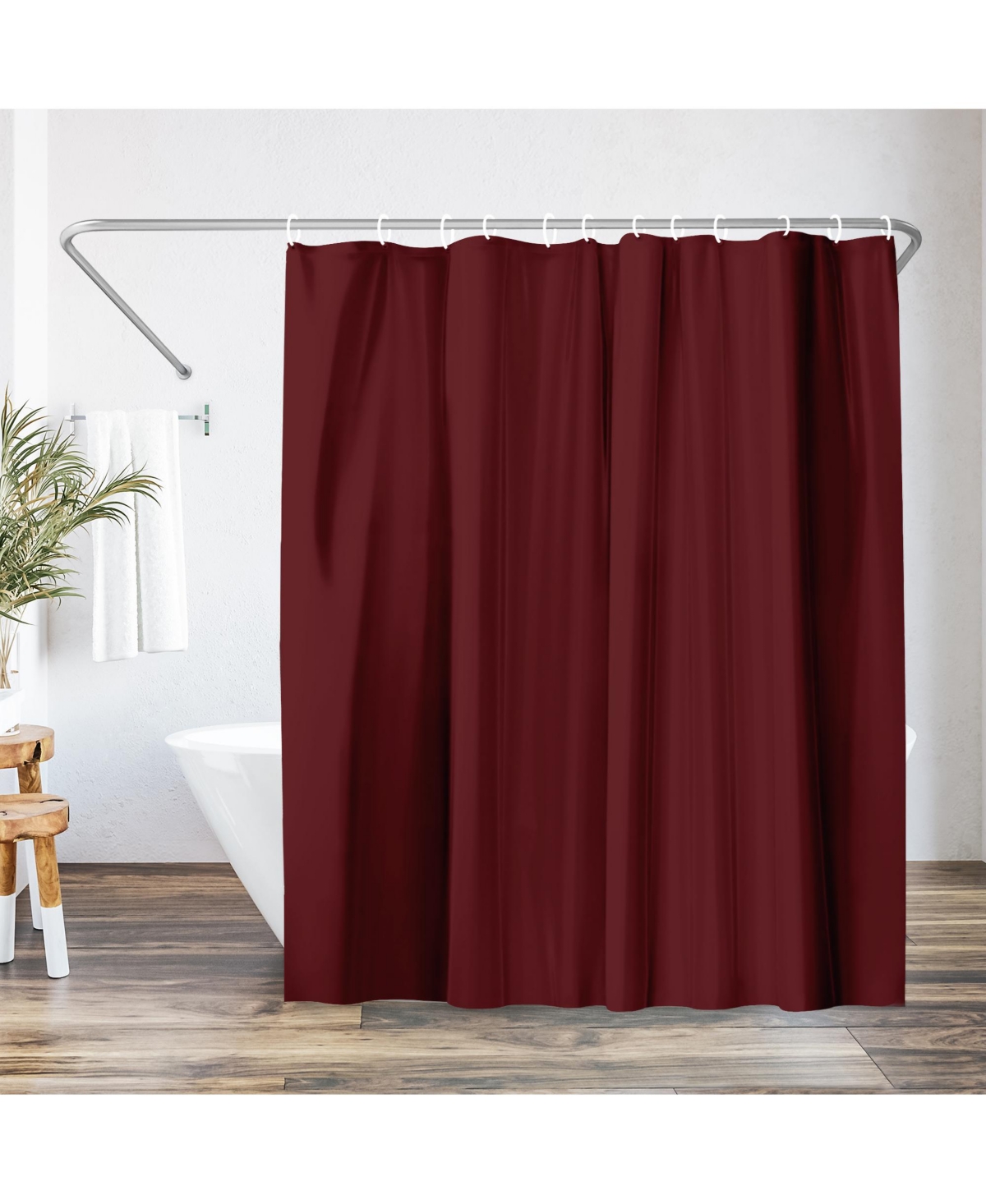 Click here for Americanflat 71x74 Solid Burgundy Shower Curtain -... prices