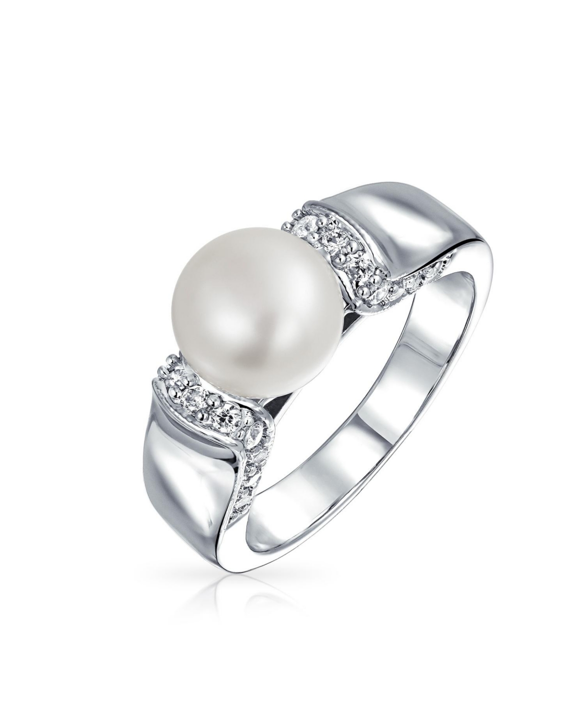 Click here for Bling Jewelry Art Deco Style Pave Cz Solitaire Whi... prices