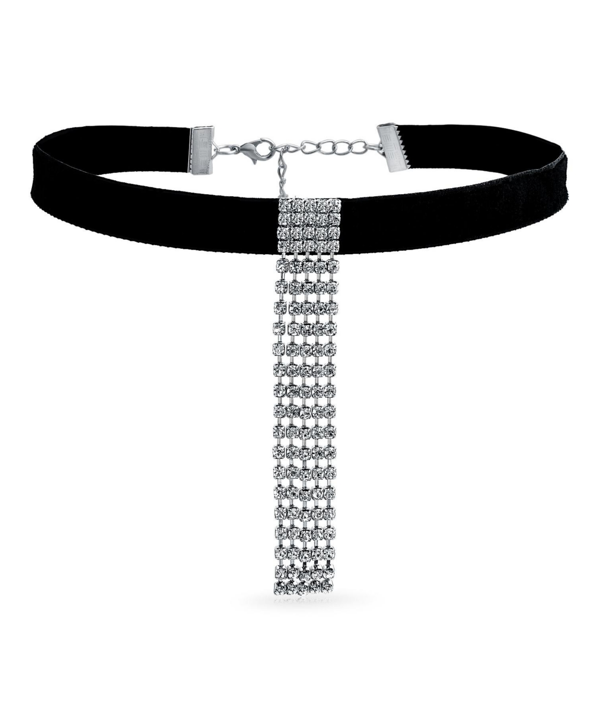 Click here for Bling Jewelry Choker Black Velvet White Rhinestone... prices