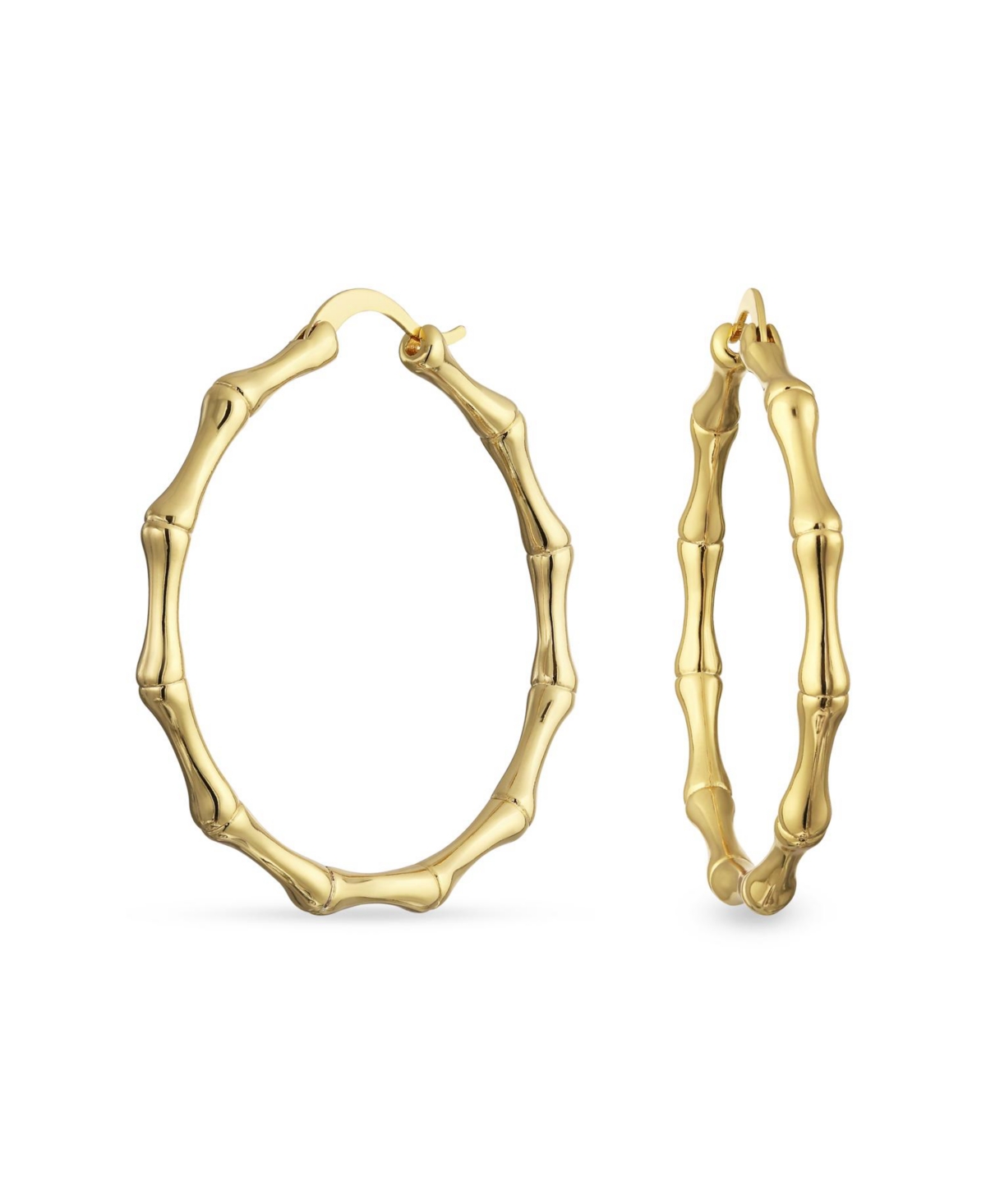 Click here for Bling Jewelry Light Weight Hollow Big Bamboo Hoop... prices