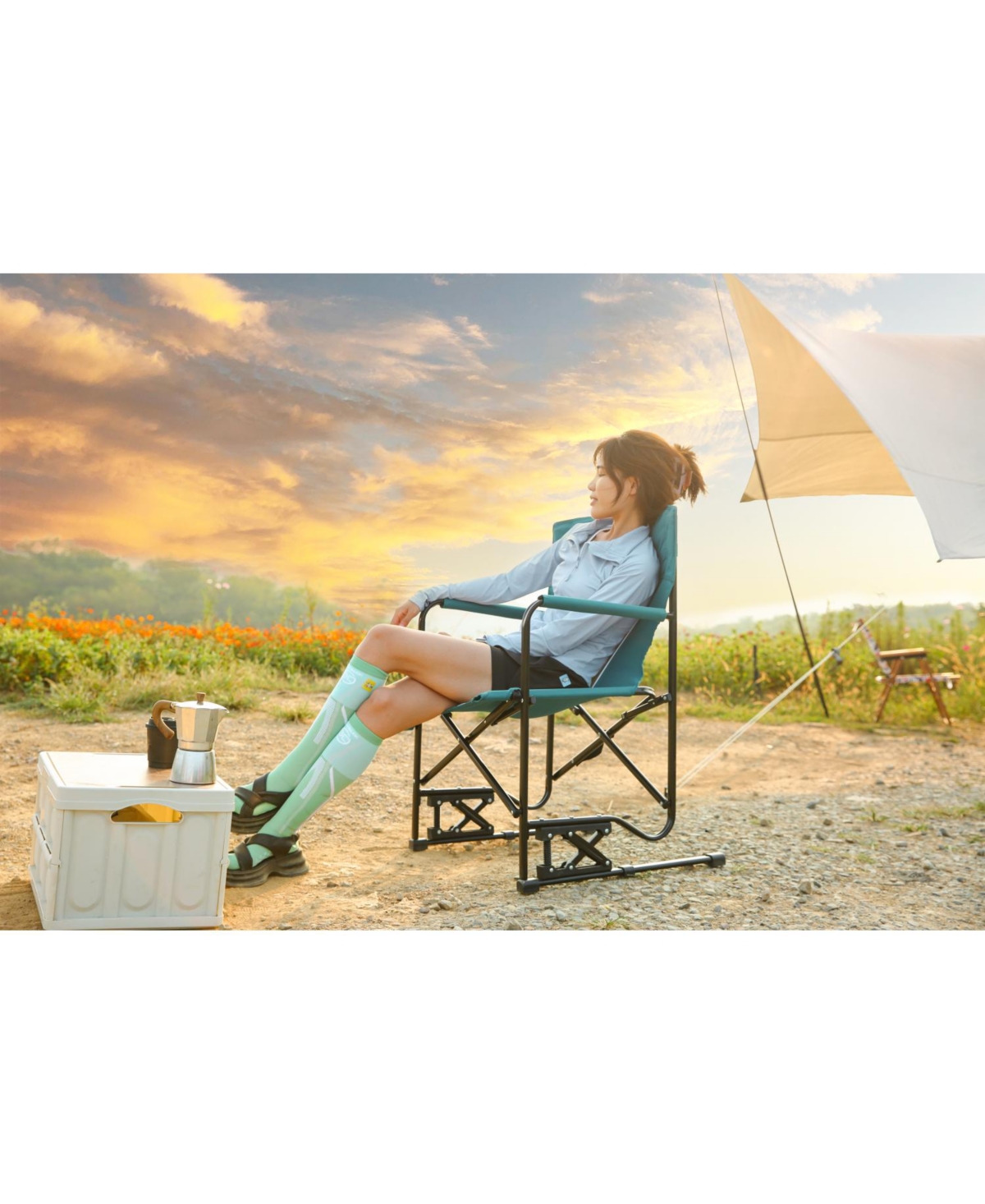 Click here for Streamdale Blue portable folding rocking camping c... prices