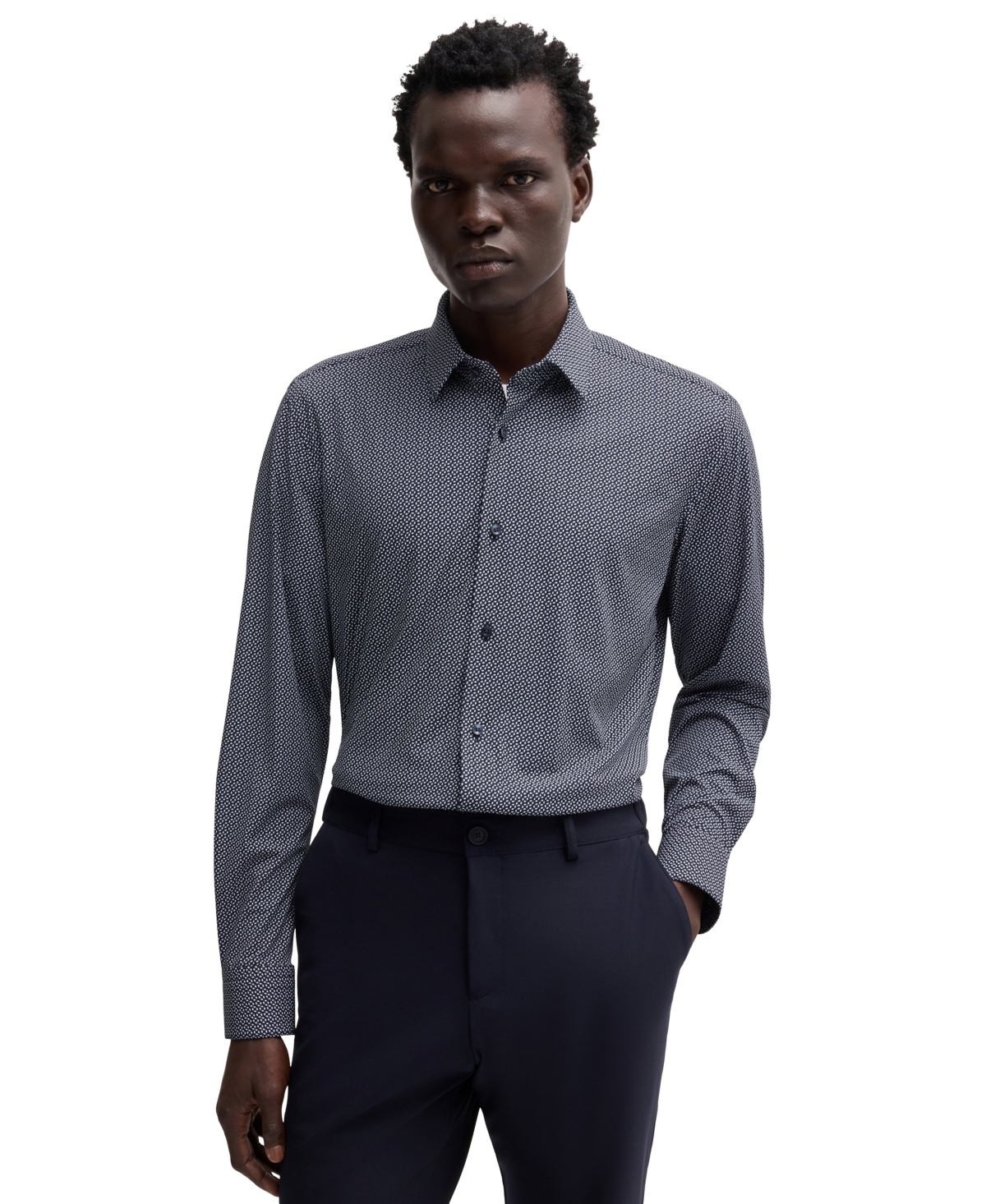 Click here for Boss by Hugo Boss Mens Slim-Fit Performance Dress... prices