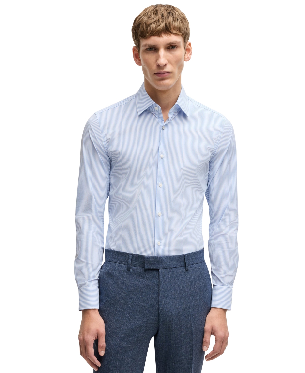 Click here for Boss by Hugo Boss Mens Striped Slim-Fit Performanc... prices