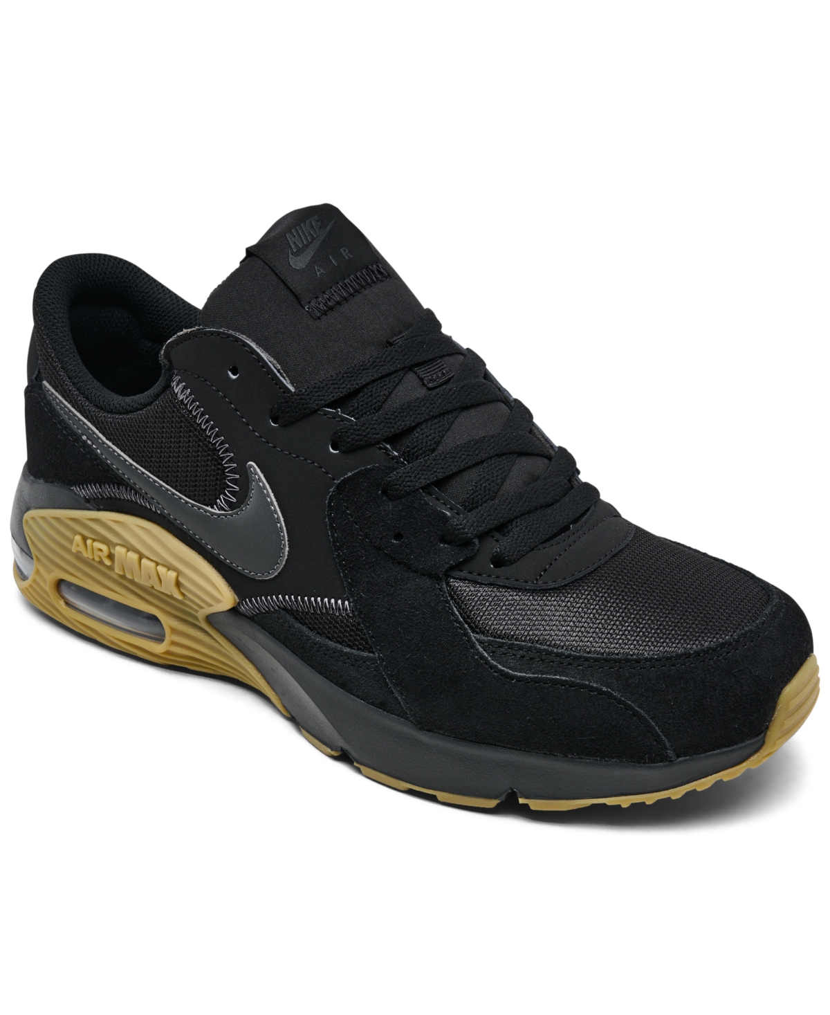 Nike Mens Air Max Excee Casual Sneakers from Finish Line - Black  Gum Light Brown  Anthracite