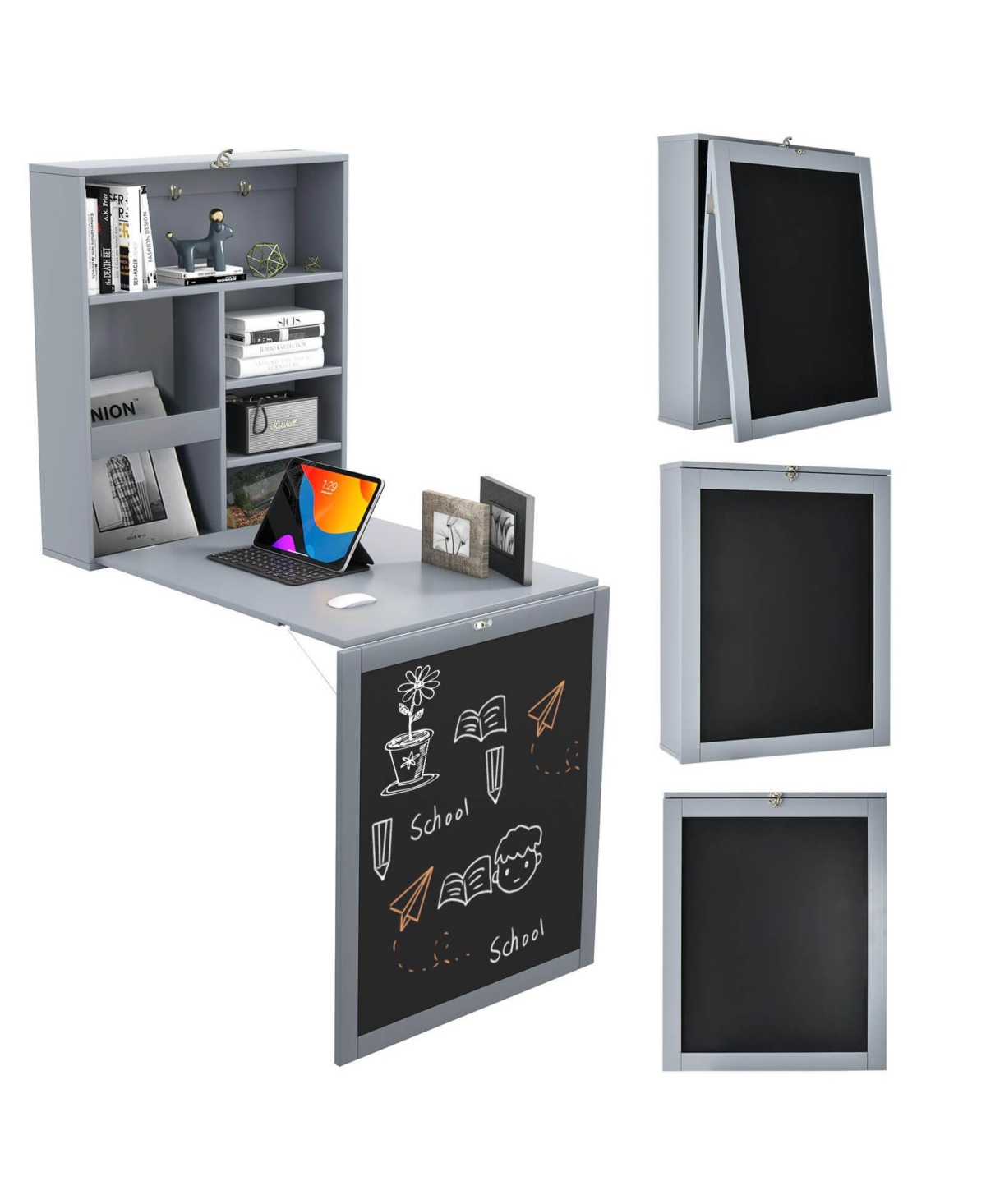 Click here for Convertible Wall Mounted Table with A Chalkboard -... prices